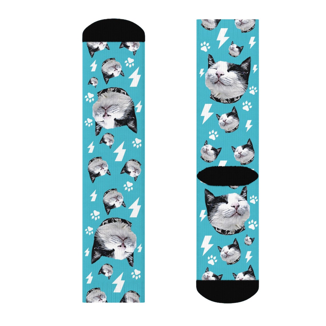 Custom Cat Socks, Personalized Cat Socks, Cat Mom Socks Gift, Cat Dad ...
