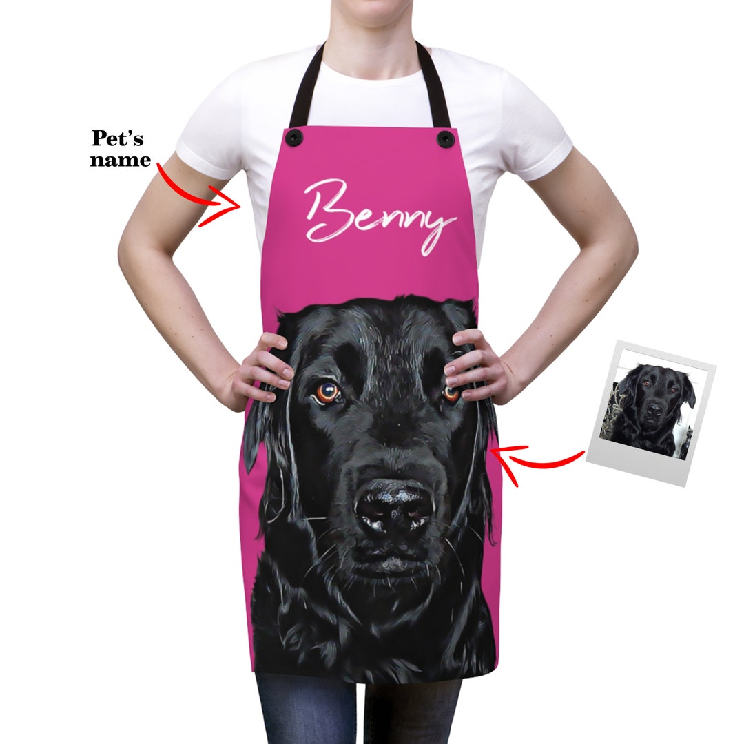 Custom Pet Apron, Pet Face Apron, Apron Personalized With Dog or Cat ...
