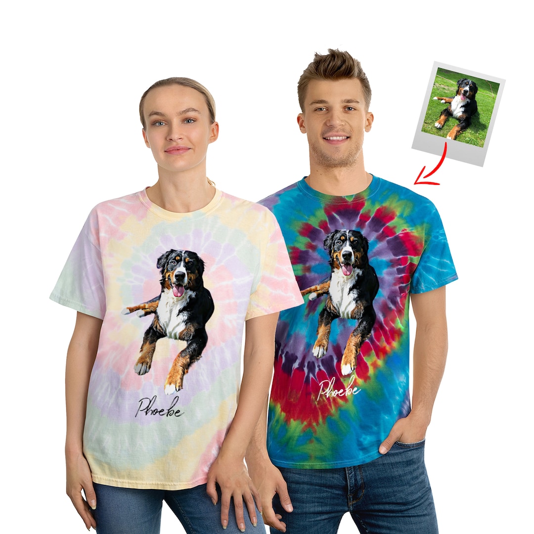 Custom Pet Portrait T-shirt, Personalized Pet Face Shirt, Custom Dog ...