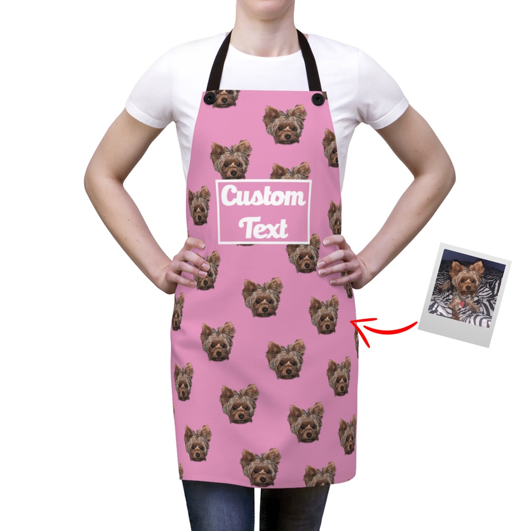Custom Dog Apron, Custom Pet Face Apron, Pet Portrait Aprons With ...