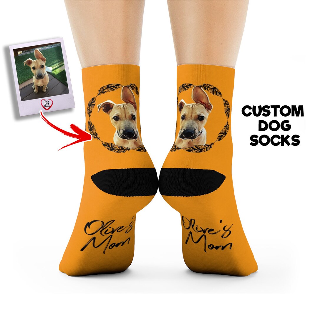 Custom Pet Socks, Custom Dog Socks, Dog Socks, Dog Lover Gift Socks - Etsy