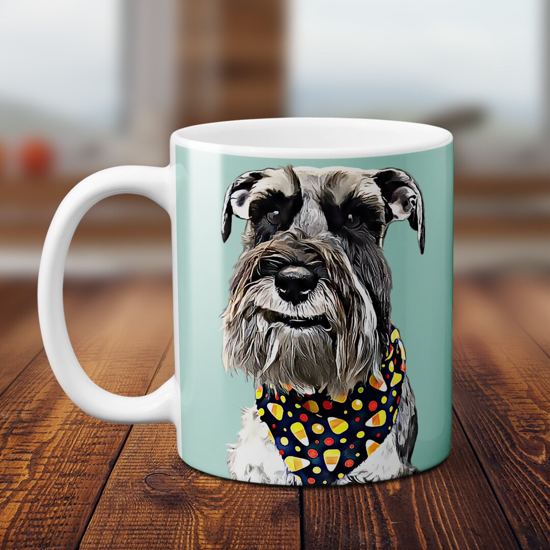 Custom Pet Portrait Mug, Dog Pet Custom Mug, Coffee Cup Personalized ...