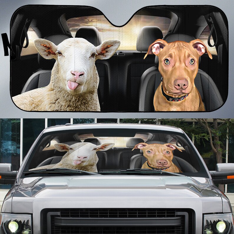 Car Sun Shade Custom, Dog Auto Sun Shade, Custom Pet Windshield Sun ...