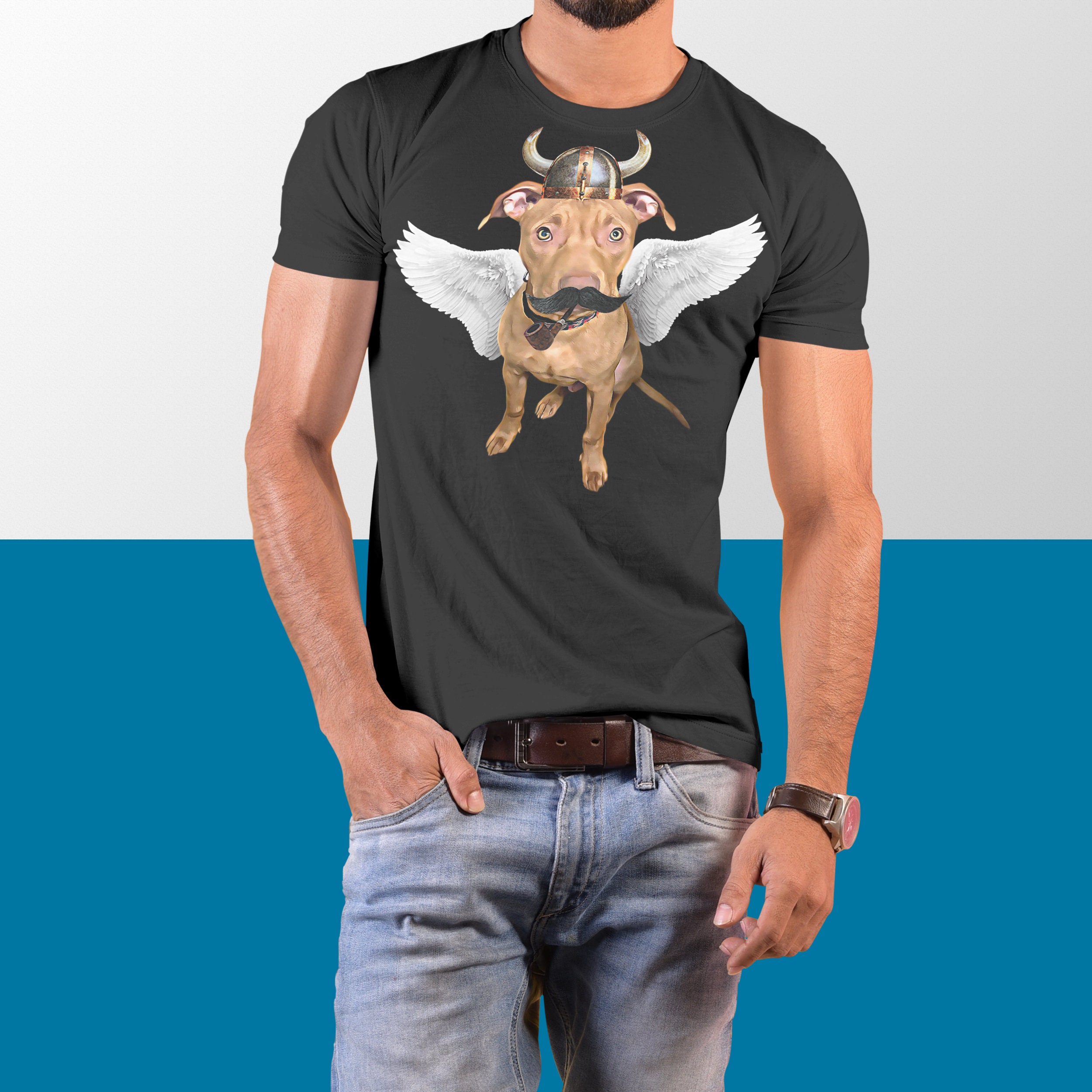 Custom Dog Dad T-Shirt Dog shirt for man Illustrated Dog | Etsy