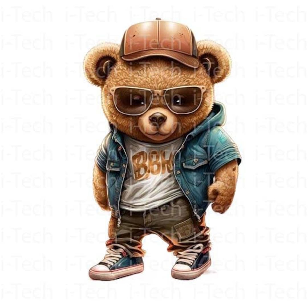Teddy Bear Hip Hop Aesthetics ,cool Stylish , Teddy Bear Clipart ...