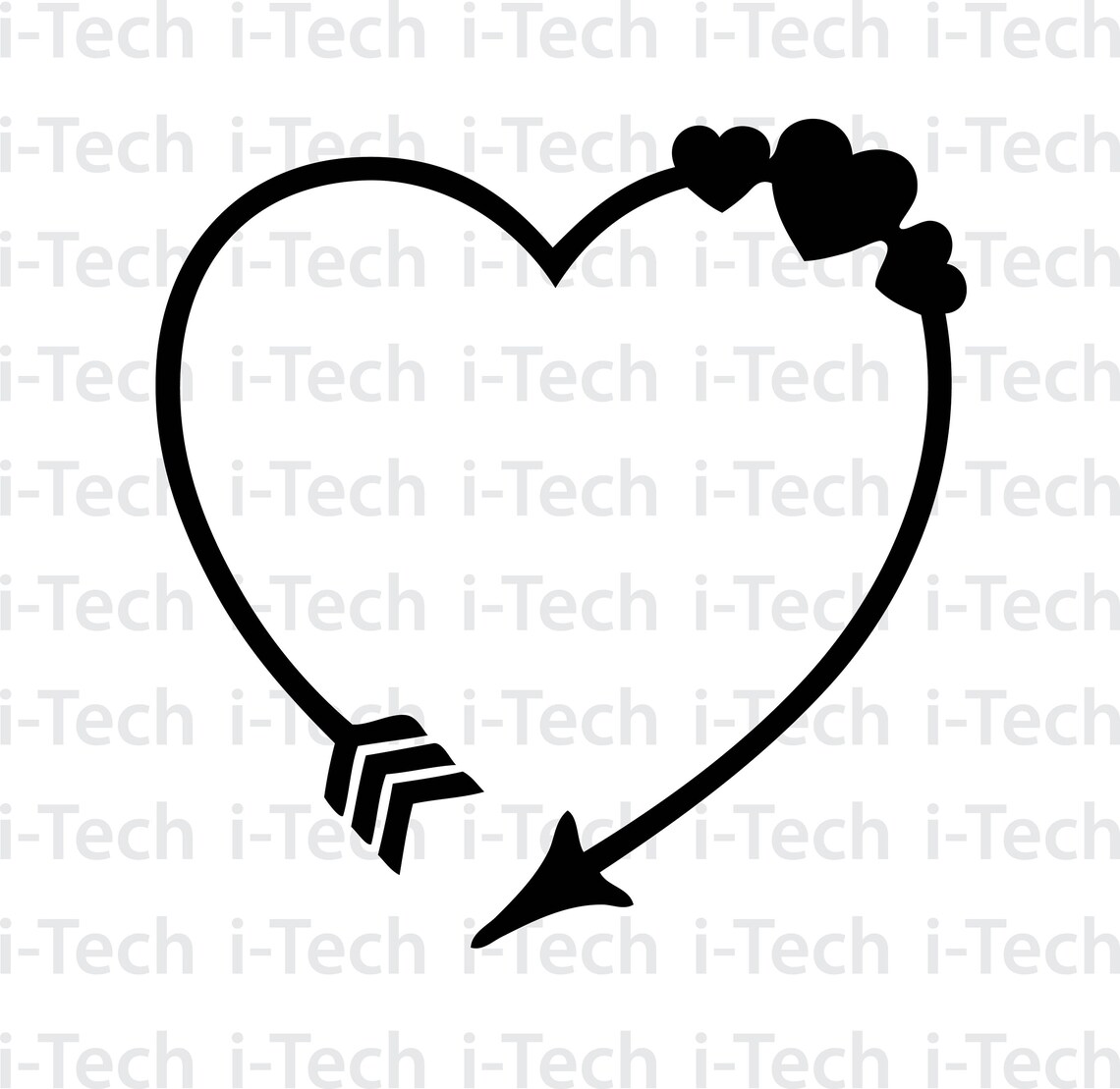 Arrow Heart SVG, Arrow Monogram Svg, Arrow Clipart, Valentine Svg ...