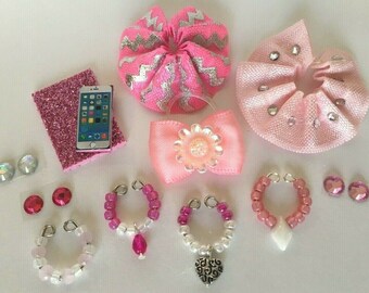 Littlest Pet Shop LPS 12 PC Clothes PINK Accessories Grab Bag Custom ...