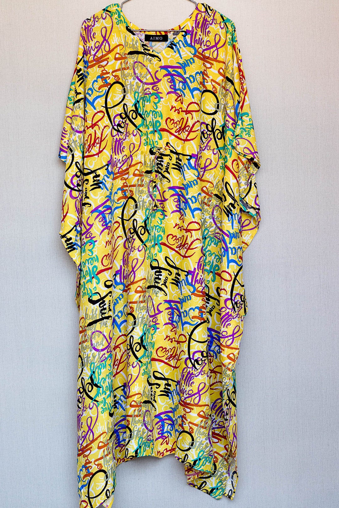 Printed Caftan for Woman Soft Cotton Kaftan Drawstring Regular Plus All ...