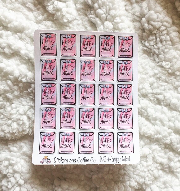 Happy Mail Planner Stickers / Happy mail trackers/Cute | Etsy