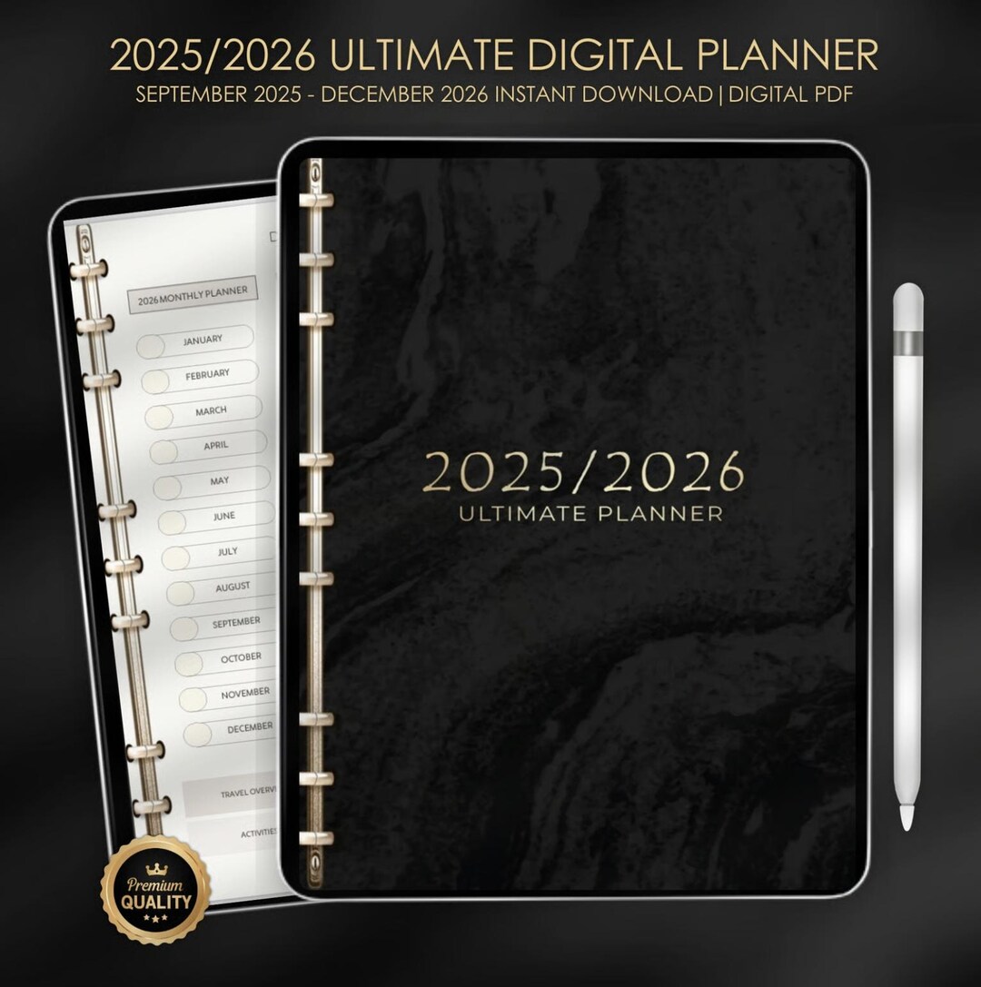 2025-2026 Ultimate Digital Planner: Hyperlinked PDF (instant Download ...