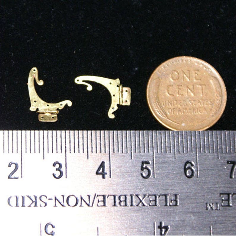 AN-01 Dollhouse Miniature Brass Hinges in 1:12 Scale Art - Etsy