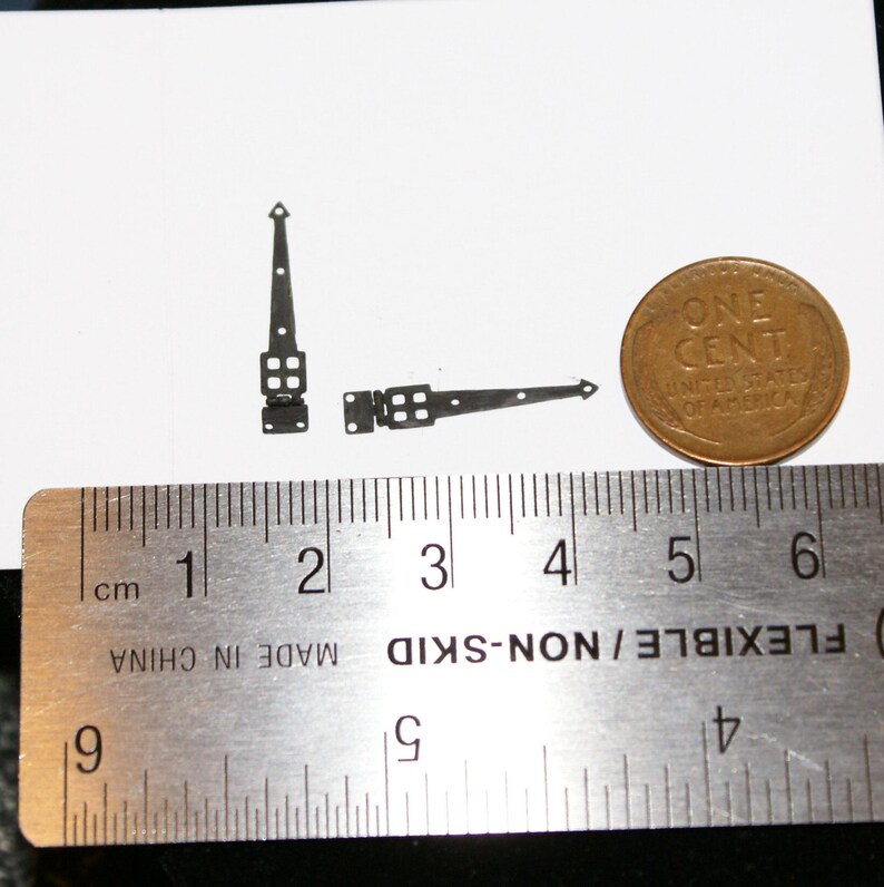 AC-02 Dollhouse Miniature Brass Hinges in 1:12 Scale Arts - Etsy