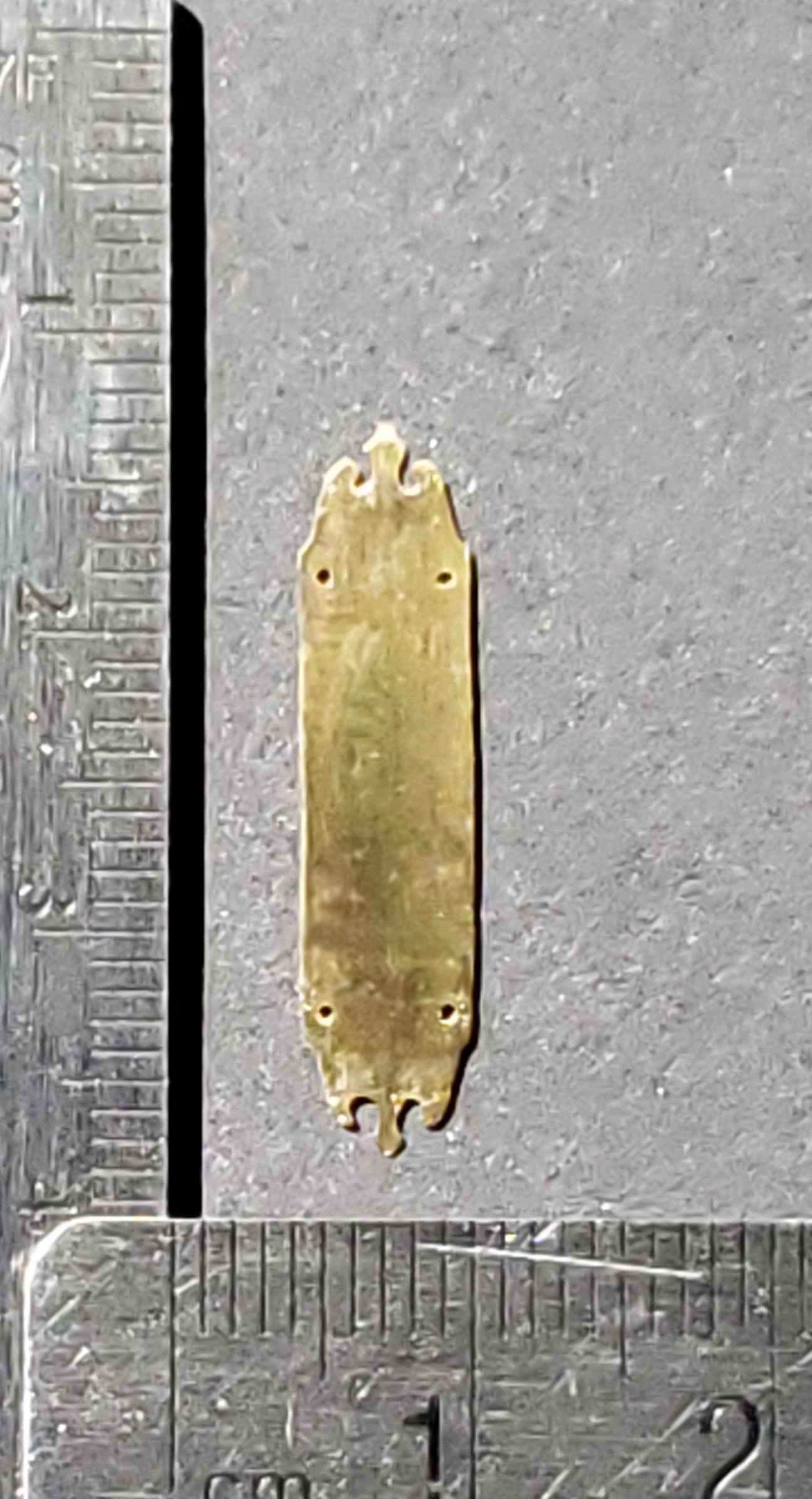 Dolls & Miniatures Half Moon Push Plate HW-06 Dollhouse Miniature Brass Hardware in 1:12 Scale ...