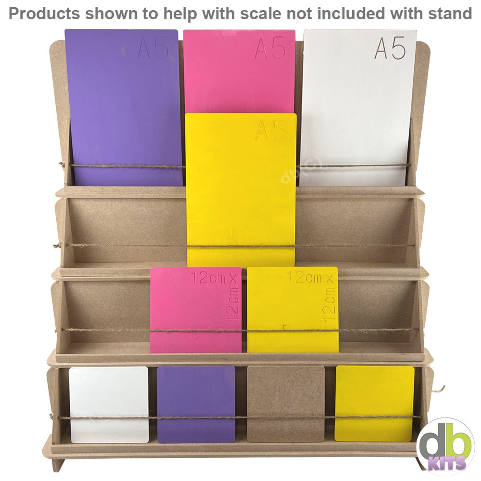 4 Tiered Wooden Craft FAIR Point of Sale Card DISPLAY STAND Retail Cnc ...