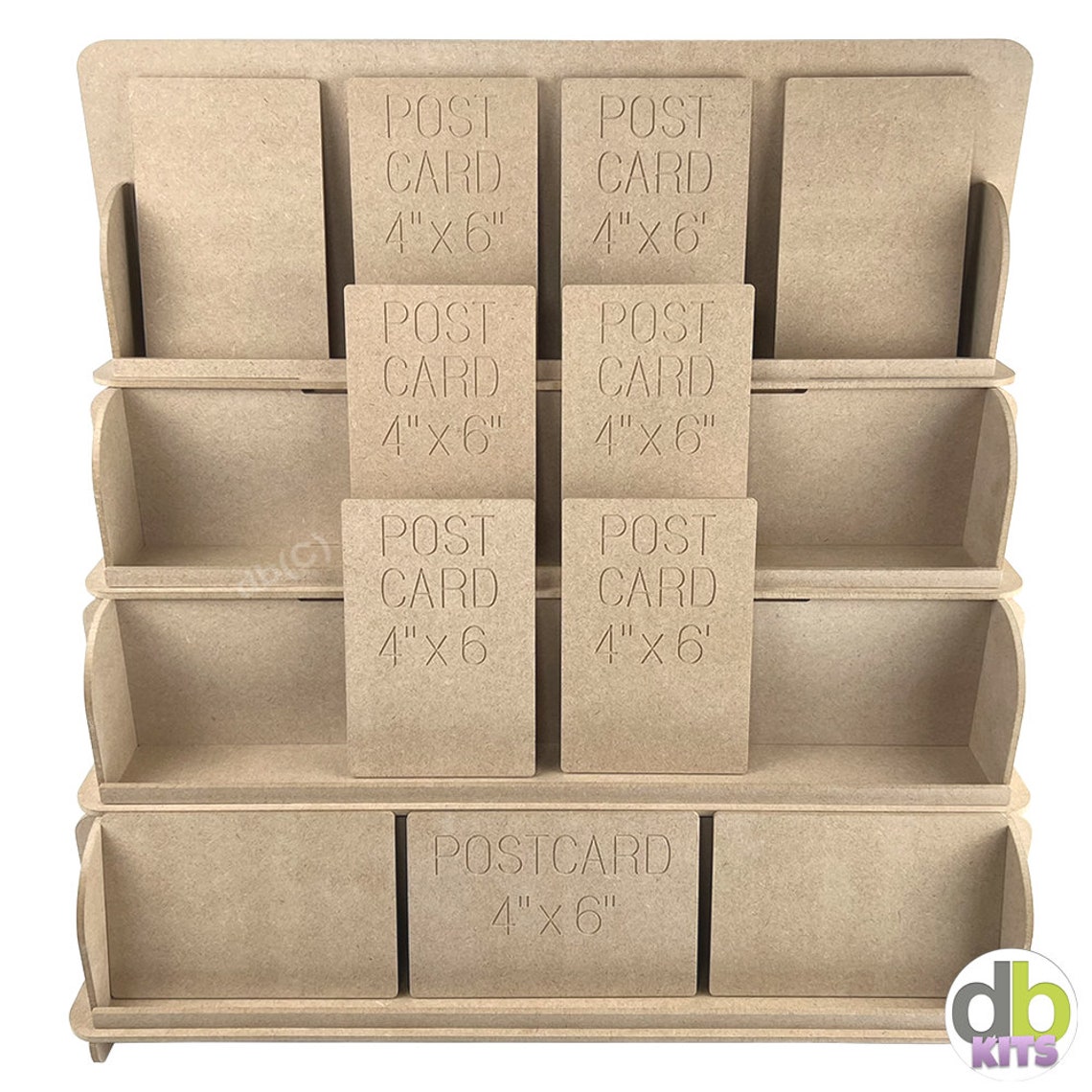 4 Tiered Wooden Craft FAIR Point of Sale Card DISPLAY STAND - Etsy