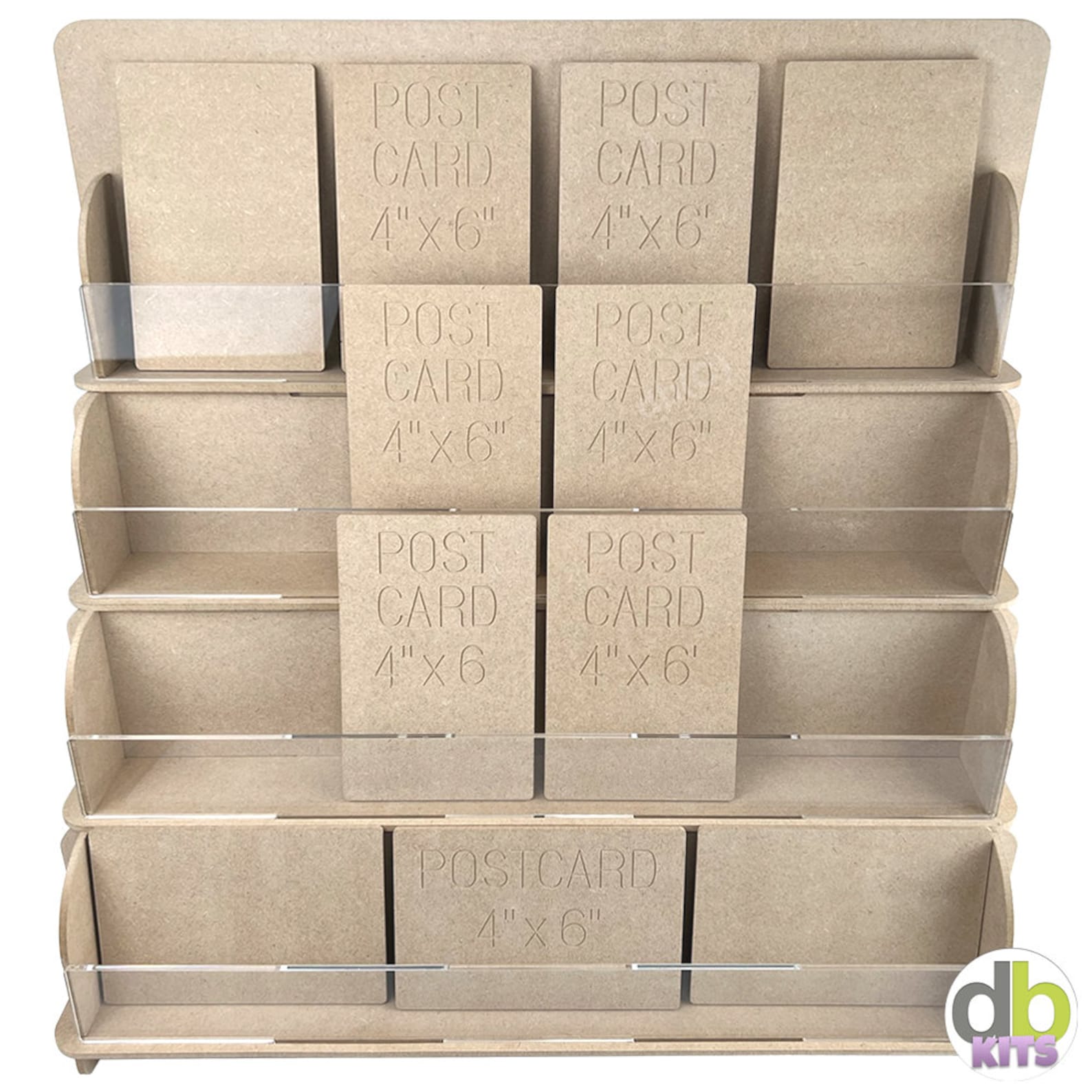 4 Tiered Wooden Craft FAIR Point of Sale Card DISPLAY STAND - Etsy