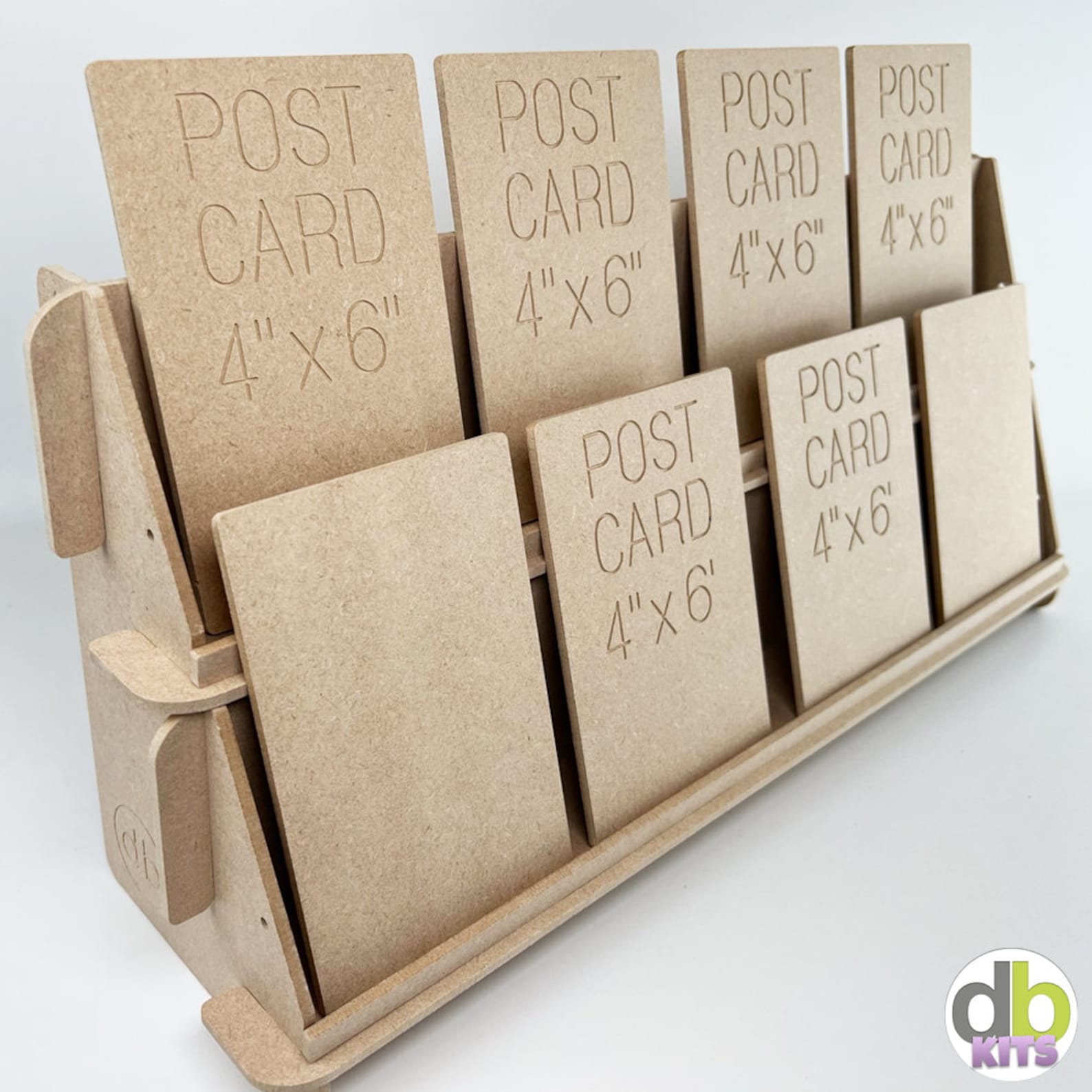 2 Tiered Wooden Craft FAIR Point of Sale Card DISPLAY STAND Retail Cnc ...