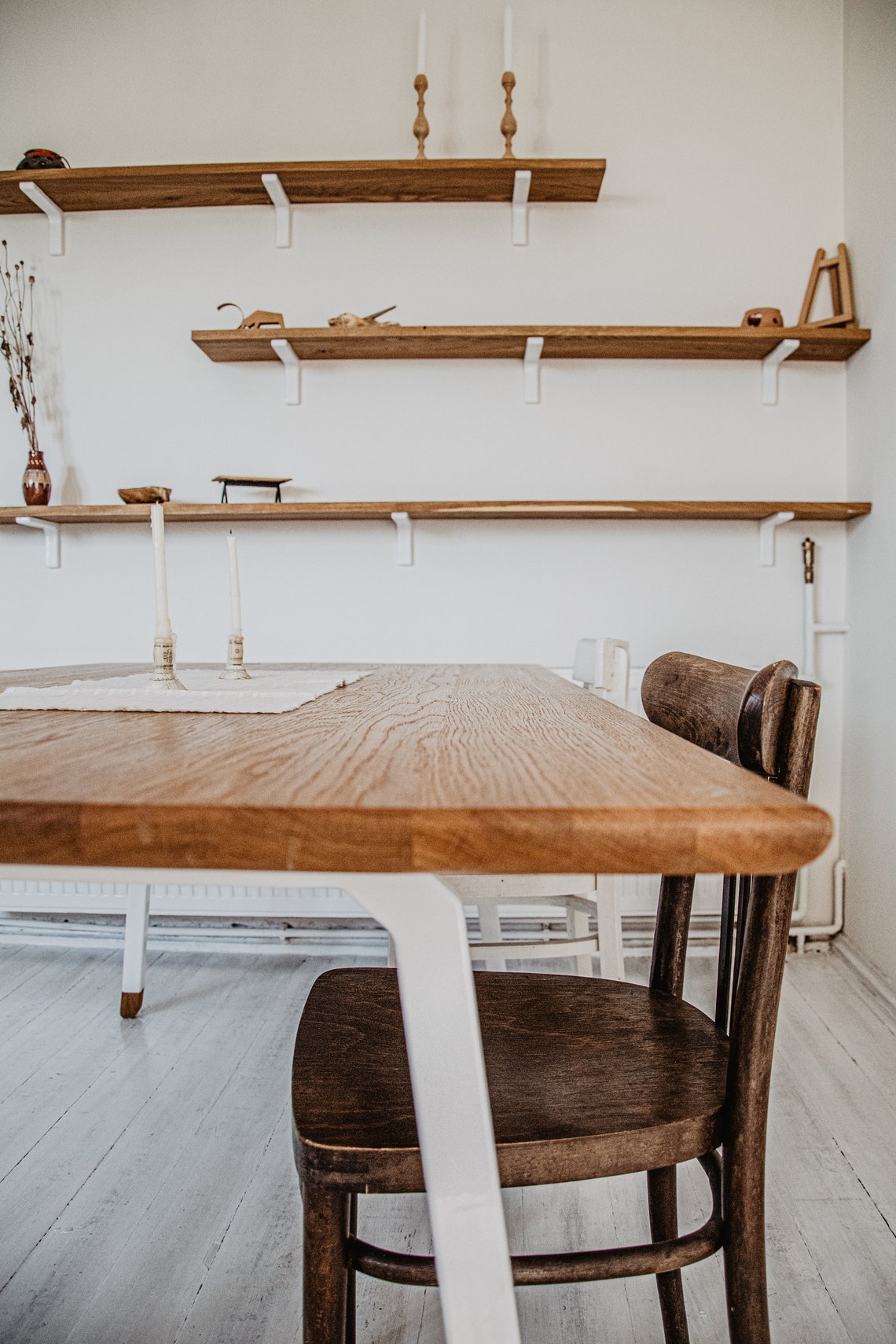 Modern Scandinavian Dining Table With Metal Base FINT 180x95cm - Etsy