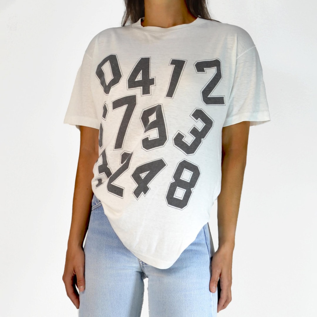 80s Numbers Vintage Tee - Etsy