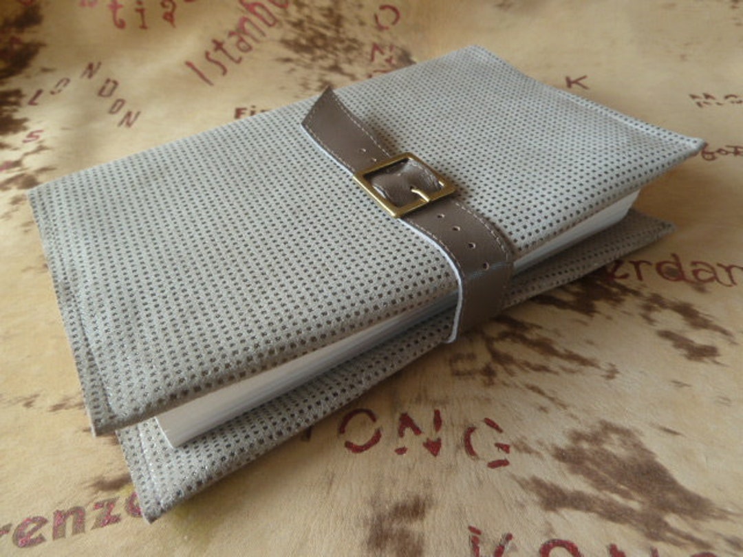 460 Simple Book Cover in Khaki and Gold Goatskin / for All Paperbacks ...