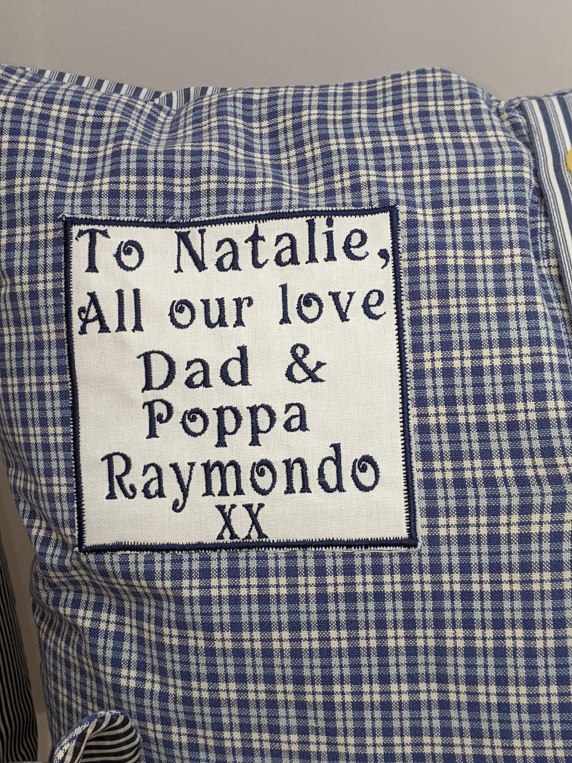 Memory Cushion Personalised Patch Pillow Keepsake Gift - Etsy UK