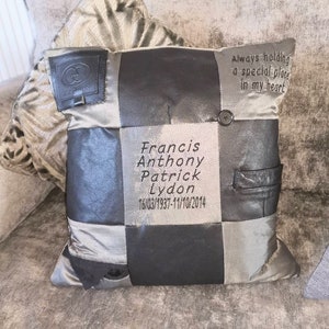 Dog Memory Pillow, Personalised Patchwork Pillow, Loved Ones, Pets ...
