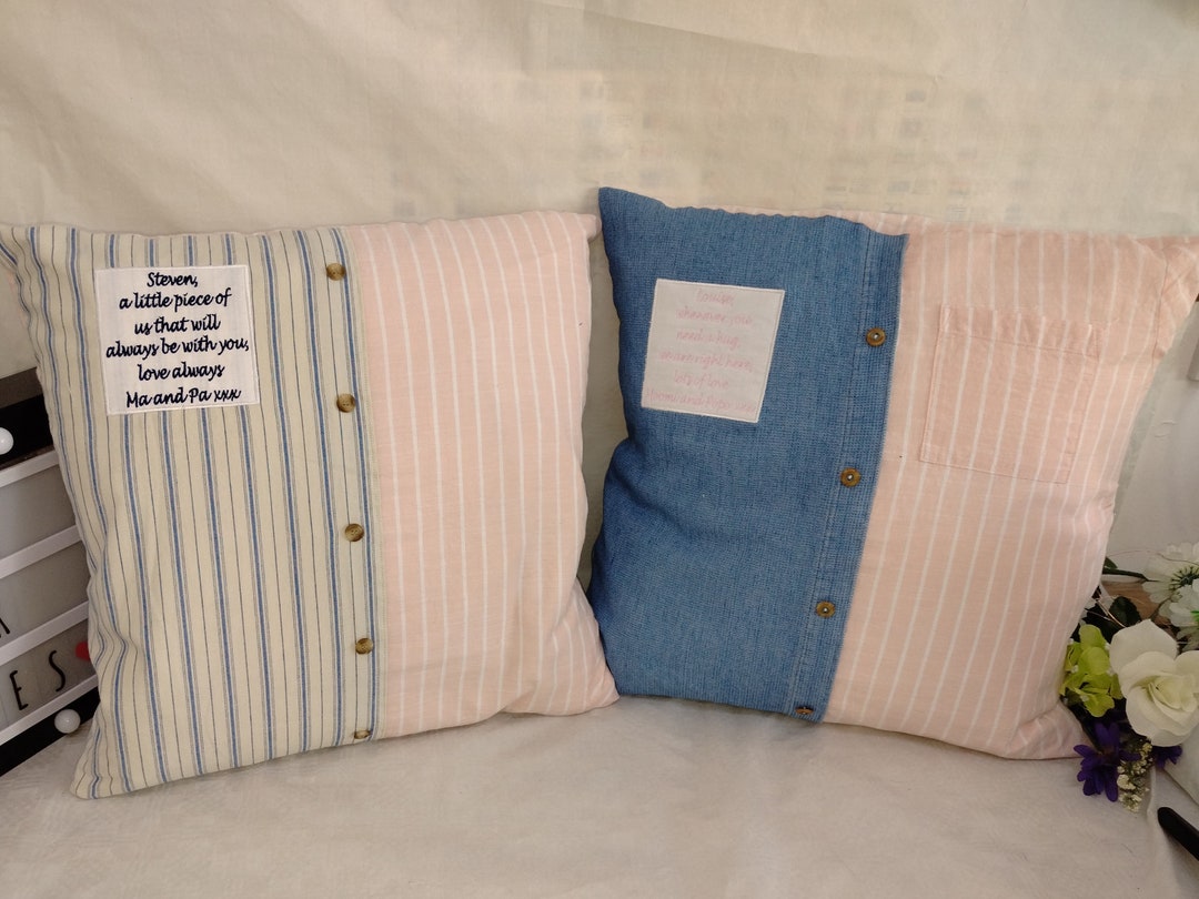 Memory Cushion Personalised Patch Pillow Keepsake Gift - Etsy UK