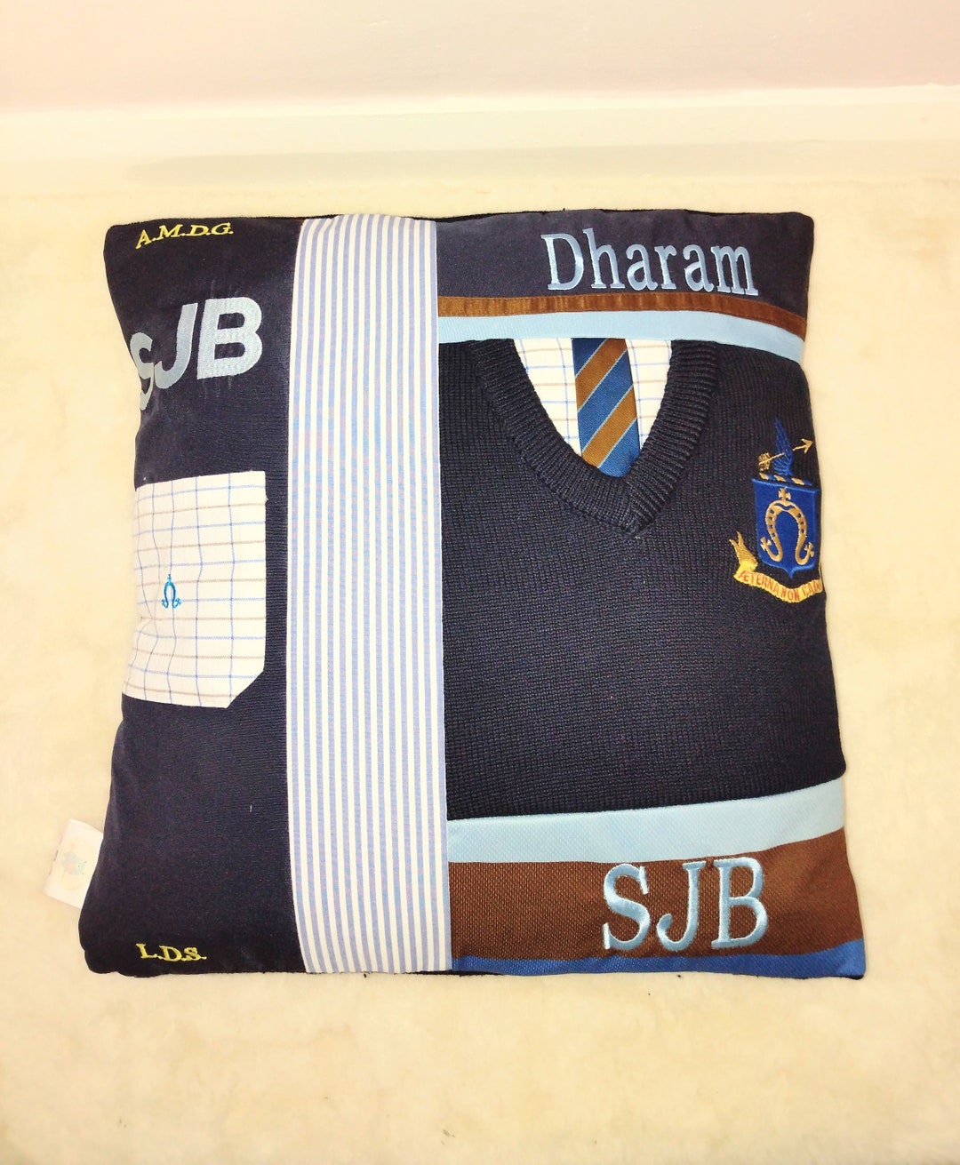 School Uniform Memory Pillow, Keepsake for School Leaver Made From ...