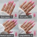 Press on Nails Short stained Glass Window False Nails Press on Nails ...