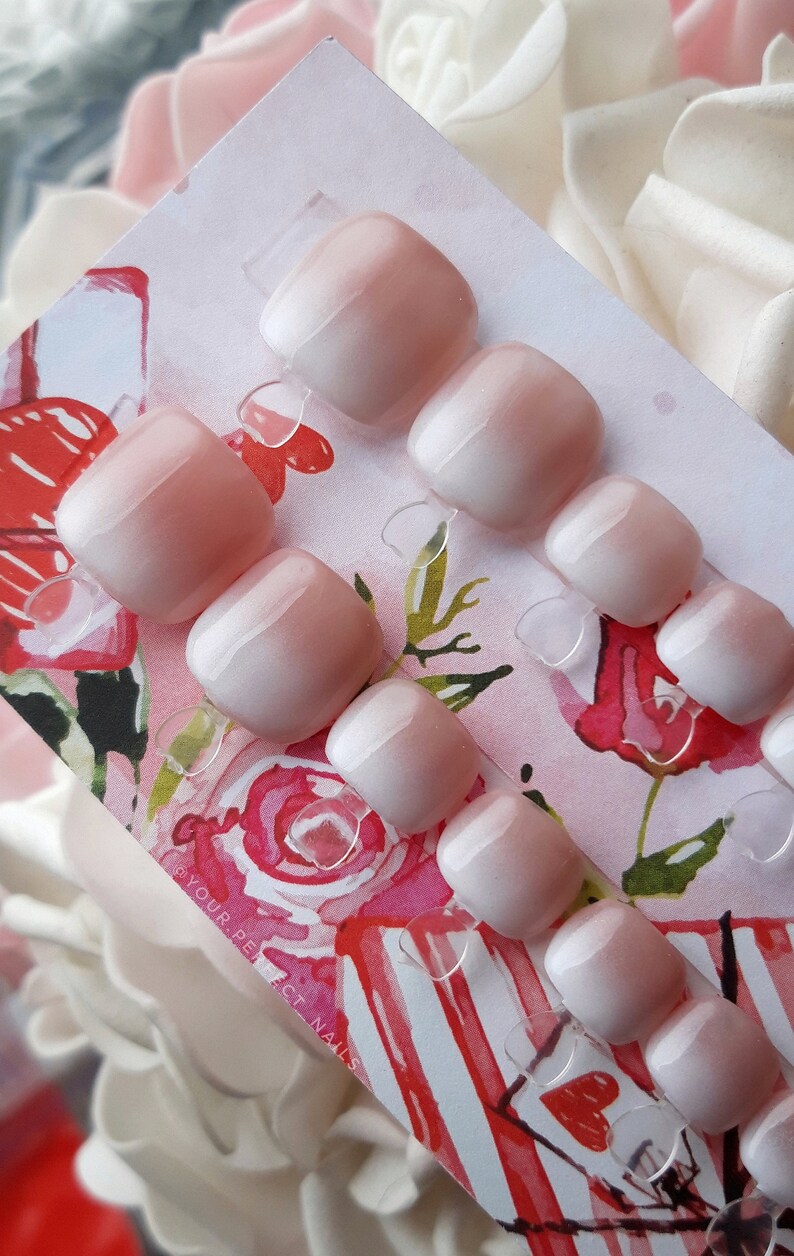 Press on Toes Gradient Baby Boomer READY TO - Etsy