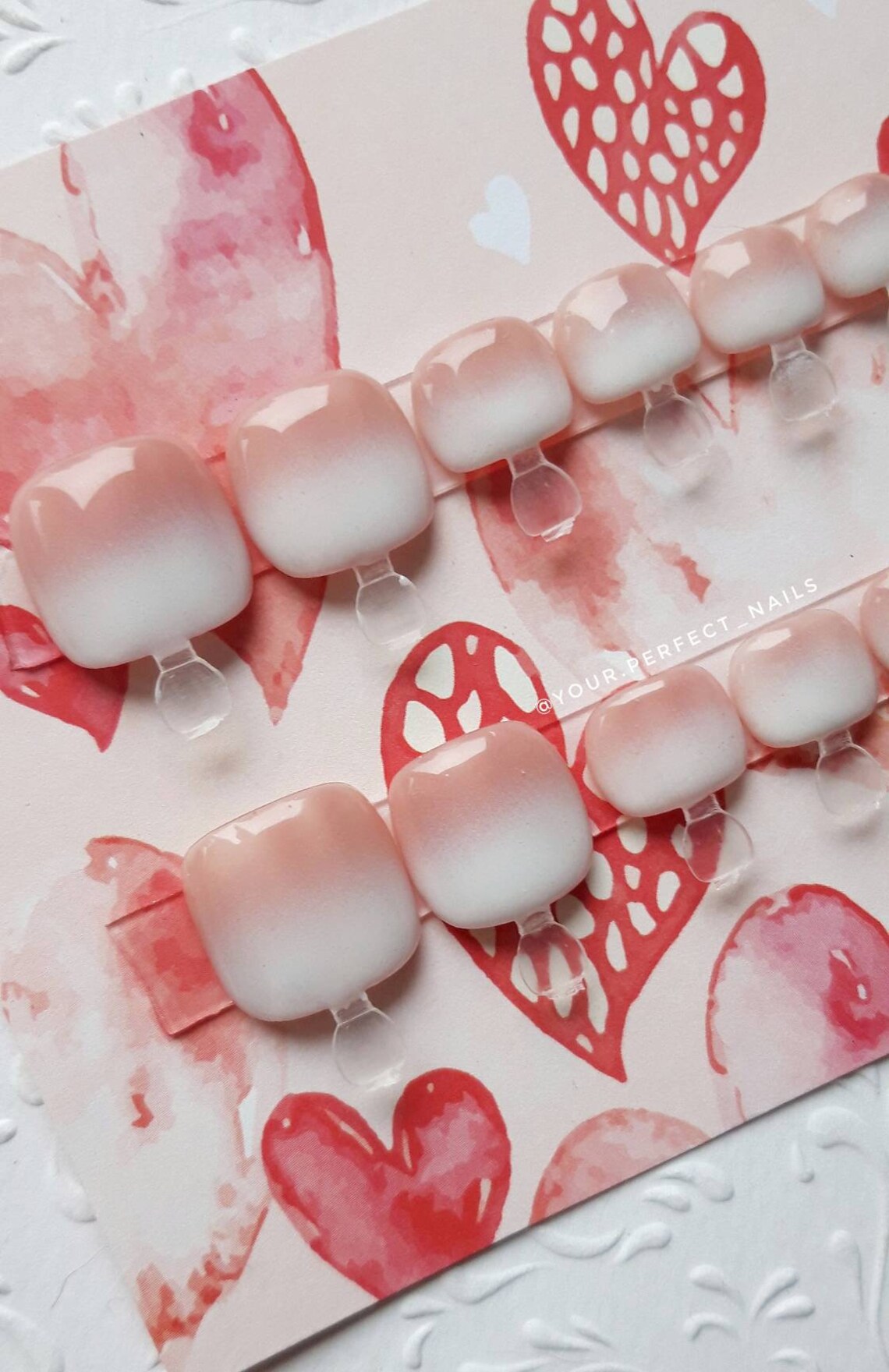 Press on Toes Gradient Baby Boomer READY TO - Etsy