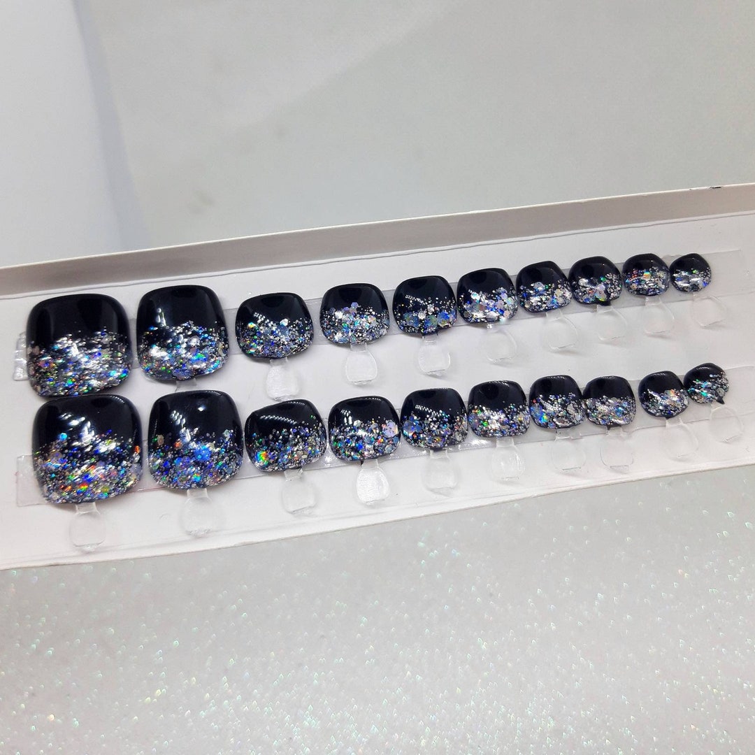 Press on Toe Nails - "starfall" | READY TO SHIP | Press on Nails ...