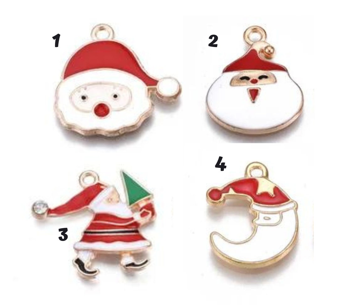 40 Mixed Santa Enamel Charms - Etsy