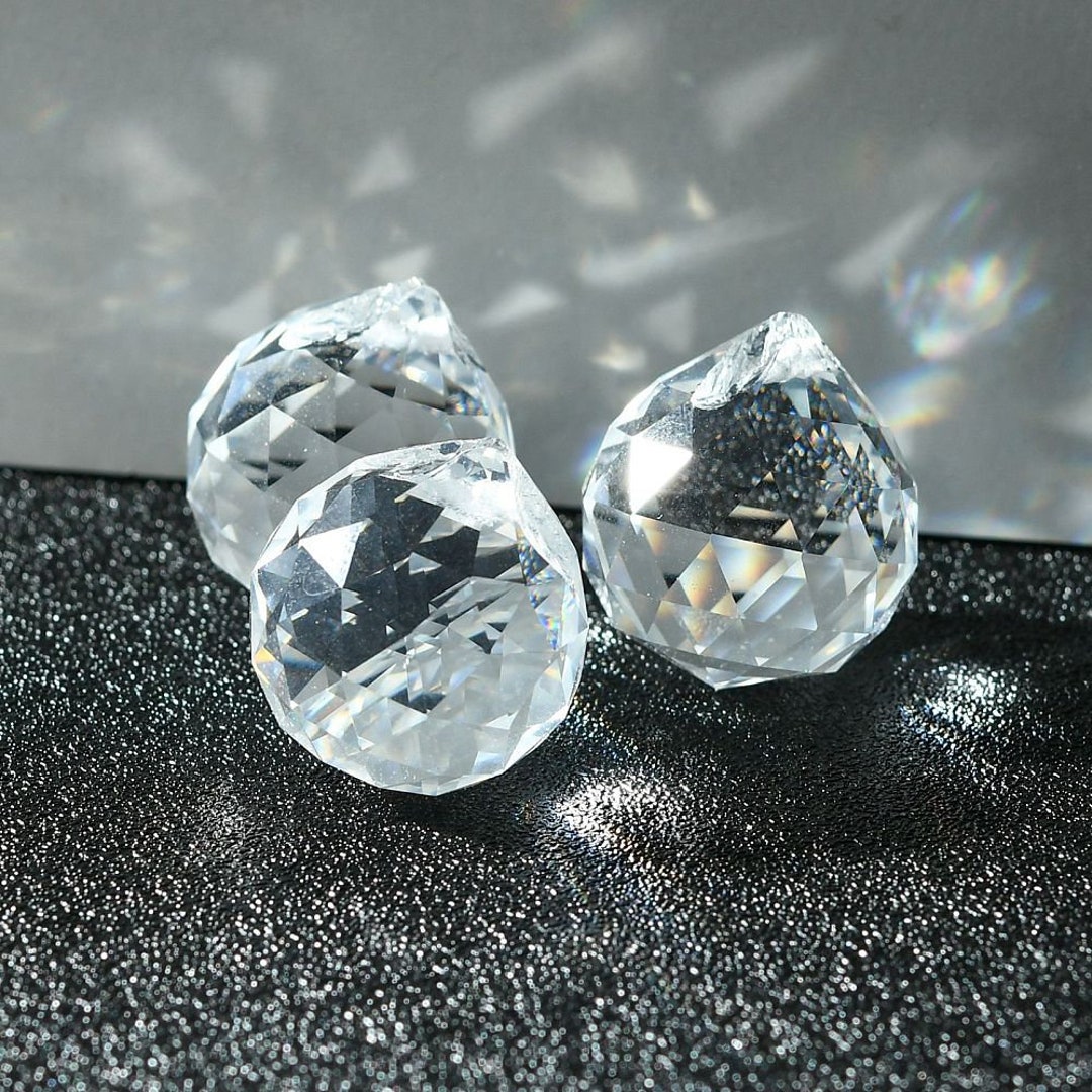 5 Prism Crystal Ball Sun Catcher Feng Shui 20x23mm - Etsy