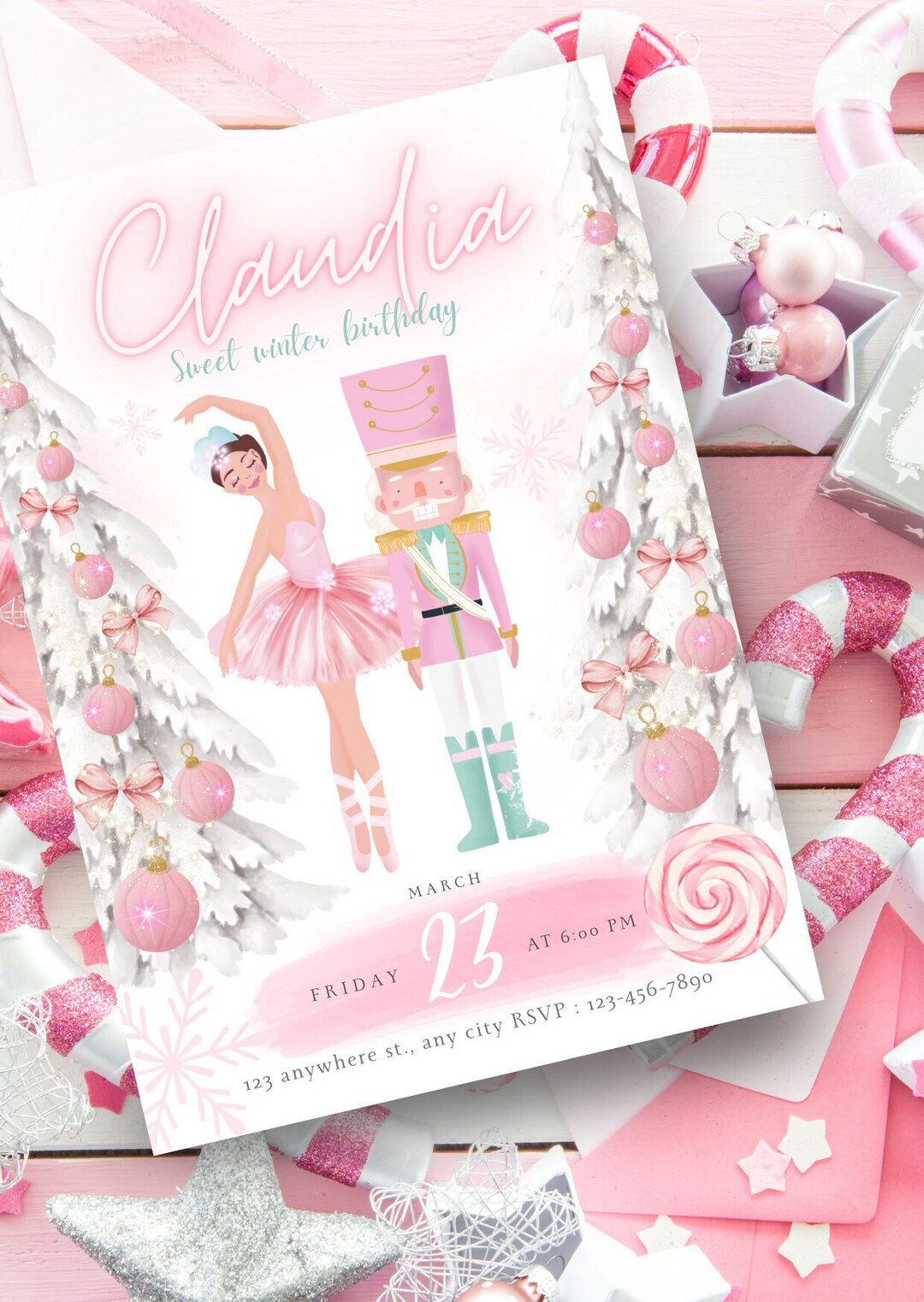 Nutcracker Invitation Nutcracker Invitation Sweet Birthday Digital