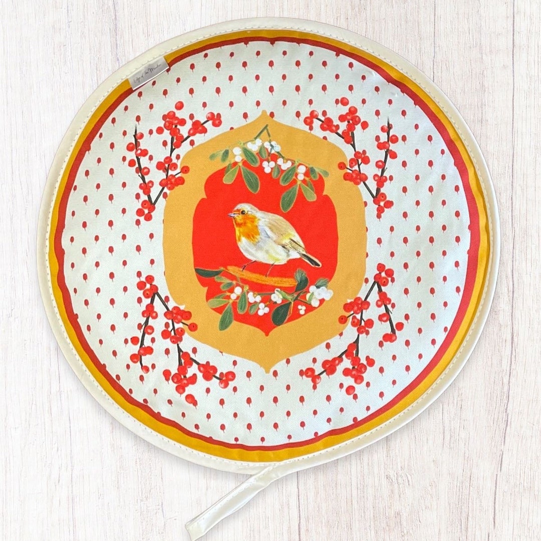 Christmas Robin AGA Covers Set of Two Bird Printed Hob - Etsy