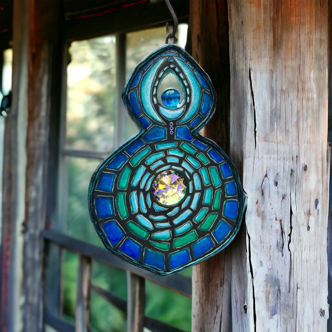 Spiral Goddess Totem/ Woman Hanging Sculpture/ Garden Lady/ Mother ...