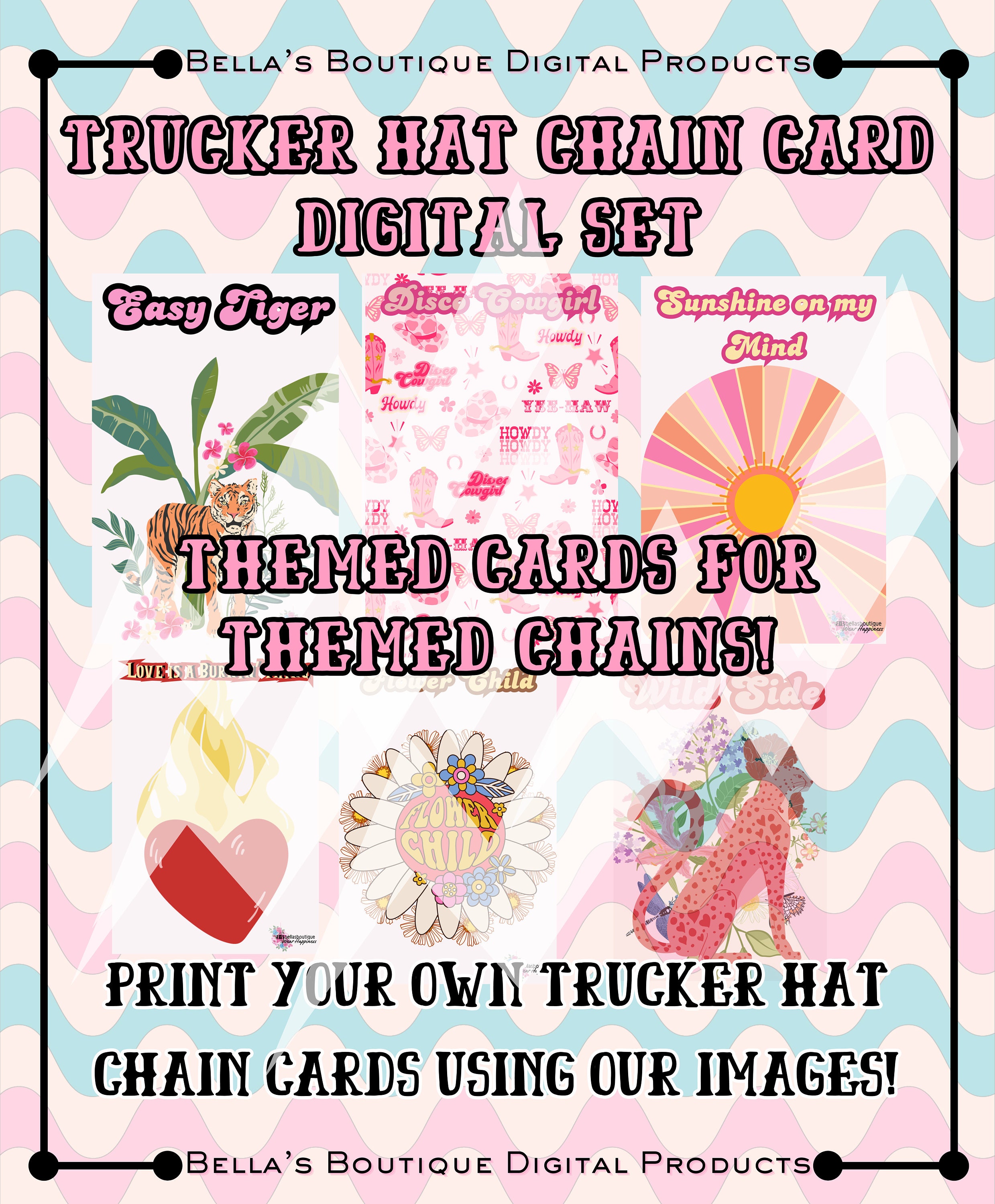 Custom BB Trucker Hat Chain Card Template - Ready to Print & Use for ...