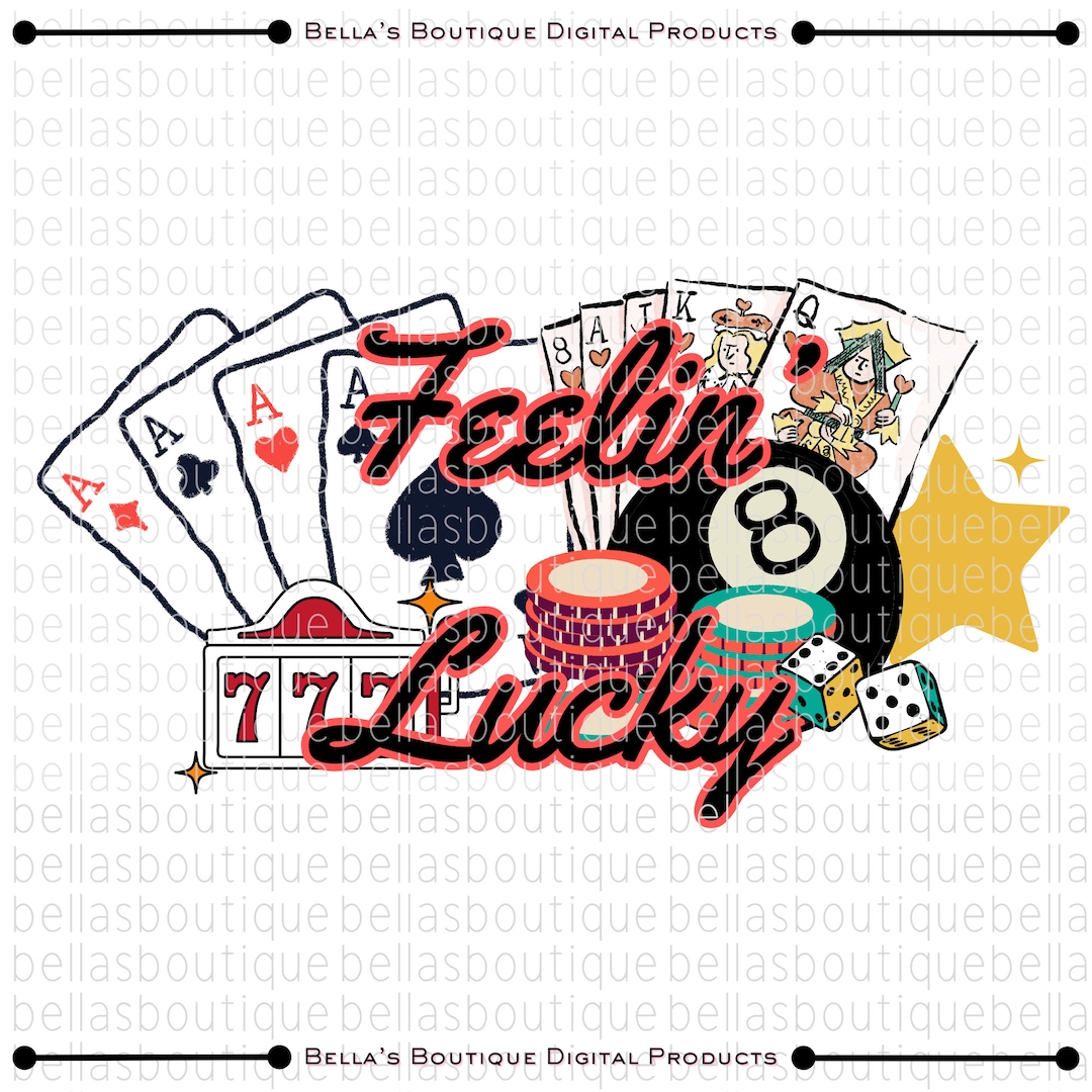Custom Feelin Lucky T-shirt Trucker Hat Bag Mug PNG Image Ready to ...