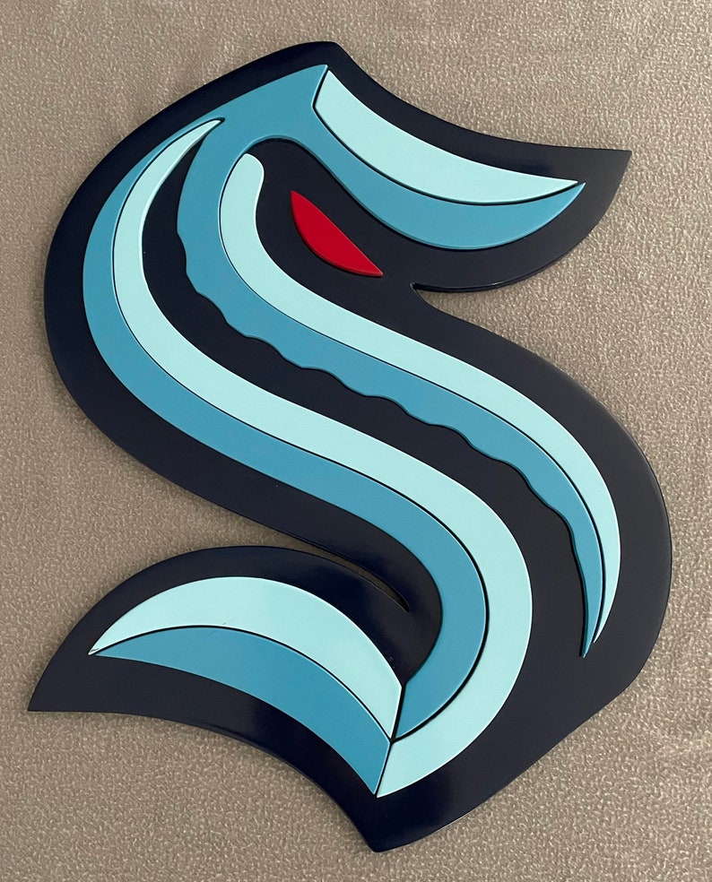 24" 3D Seattle Kraken Logo - Etsy