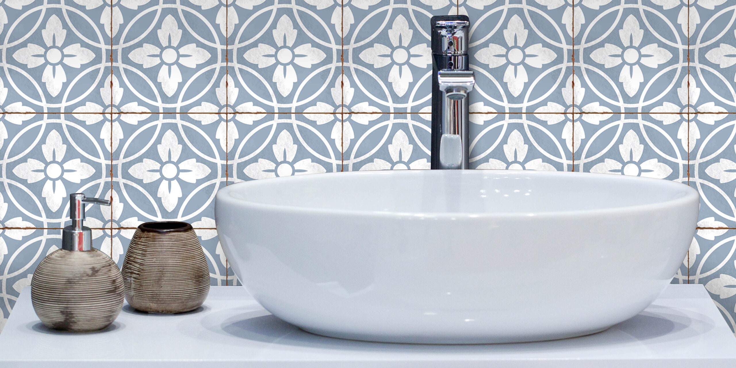 Design 2 Traditional Tile Transfers Stickers Wall Vintage Victorian ...