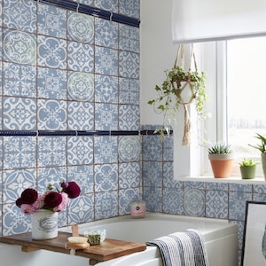 Traditional Mixed Tile Transfers Stickers Wall Vintage Victorian ...