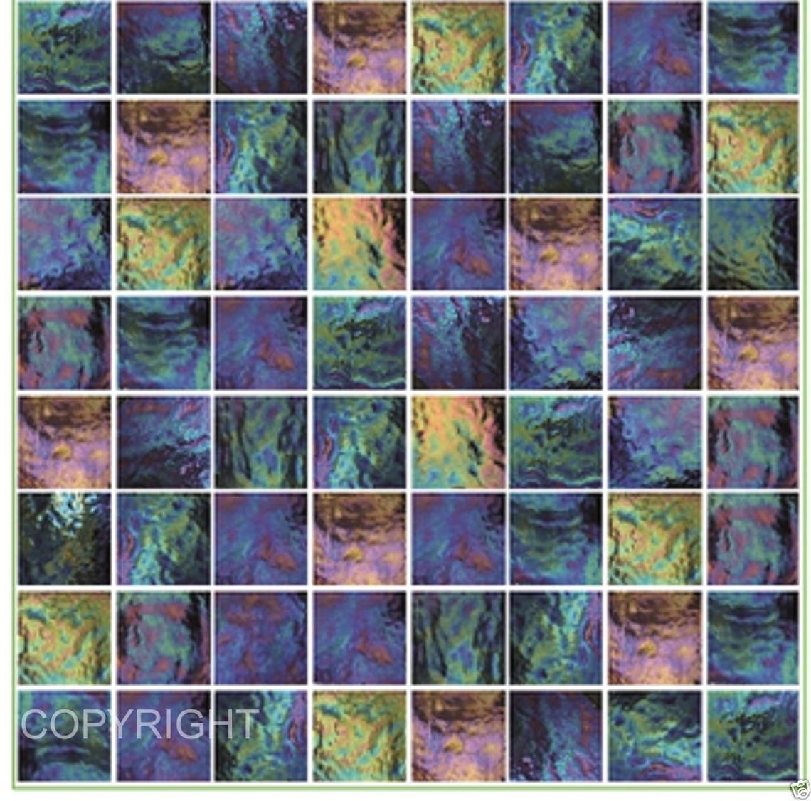 Pack of 10 Multi Coloured Red Blue Green Mosaic Tile Stickers - Etsy