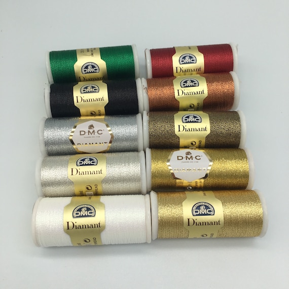 DMC Diamant Metallic Thread 38.2yd Various Colors | Etsy