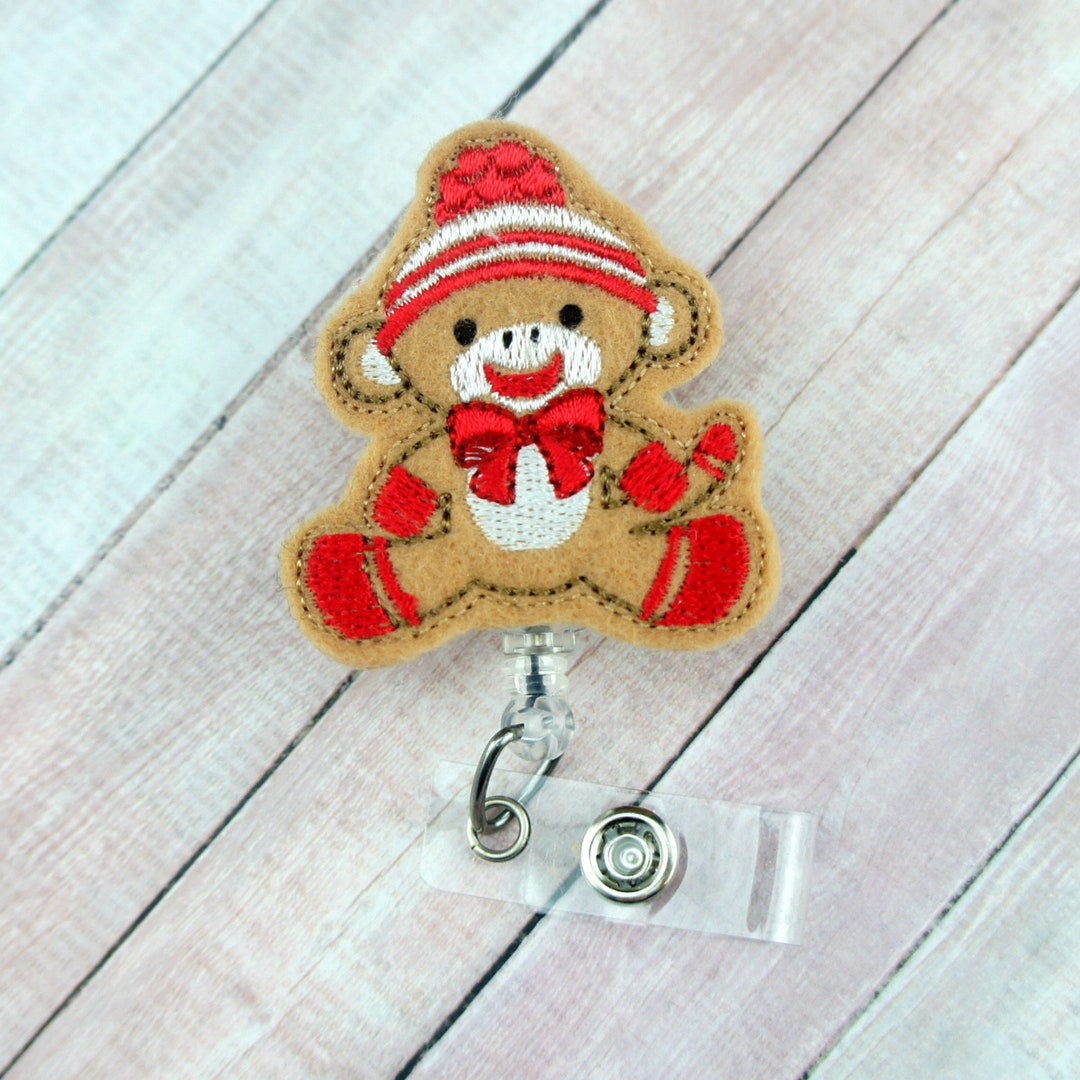 Sock Monkey Badge Reel - Nurse Gift - Monkey Badge Reel - Teacher Badge ...