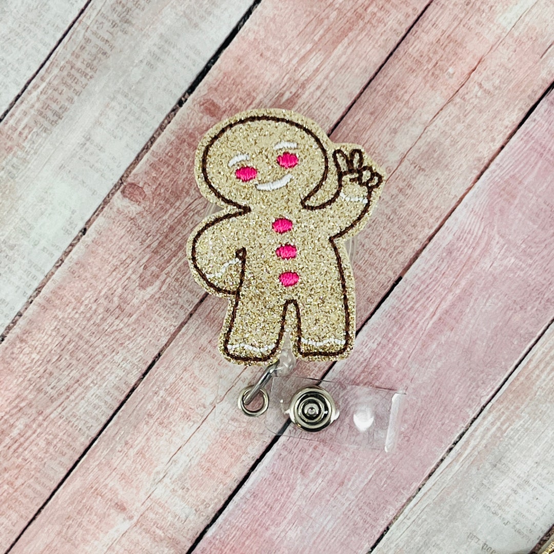 Peace Sign Gingerbread Badge Holder, ID Badge for Nurse, Funny ...