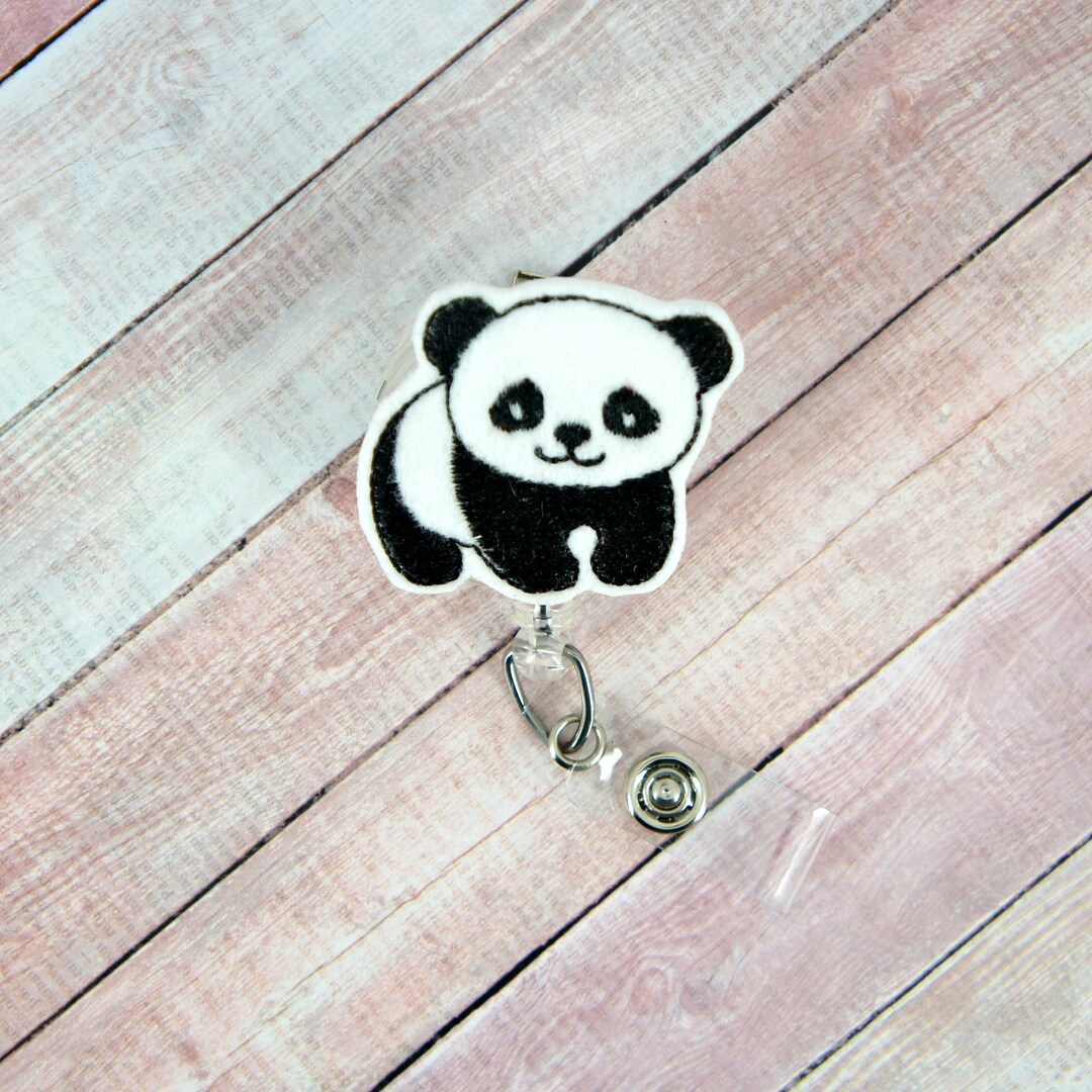 Panda Badge Reel- Nurse Gift - Panda Lover - Retractable ID Badge ...