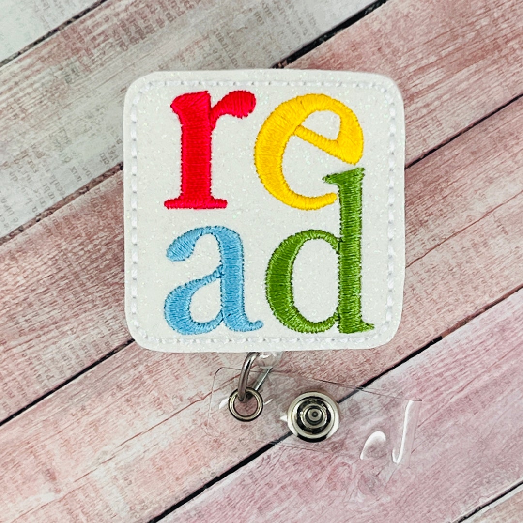 Read Badge Reel, Gift for Teachers, Teacher Lanyard, Book Badge Reel ...