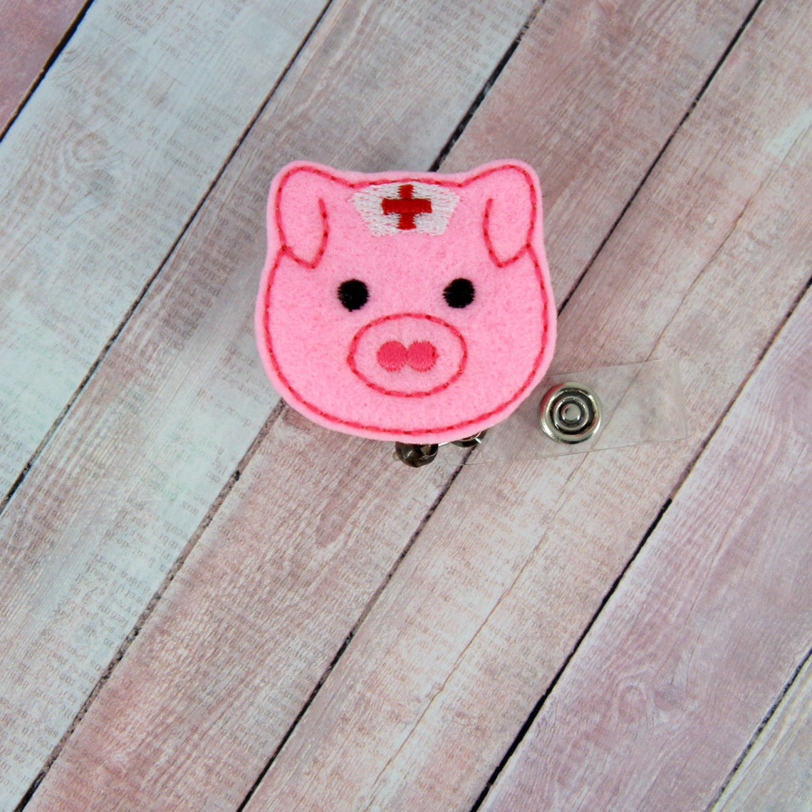 Pig Nurse Badge Reel Pig Vet Tech Veterinarian Gift - Etsy