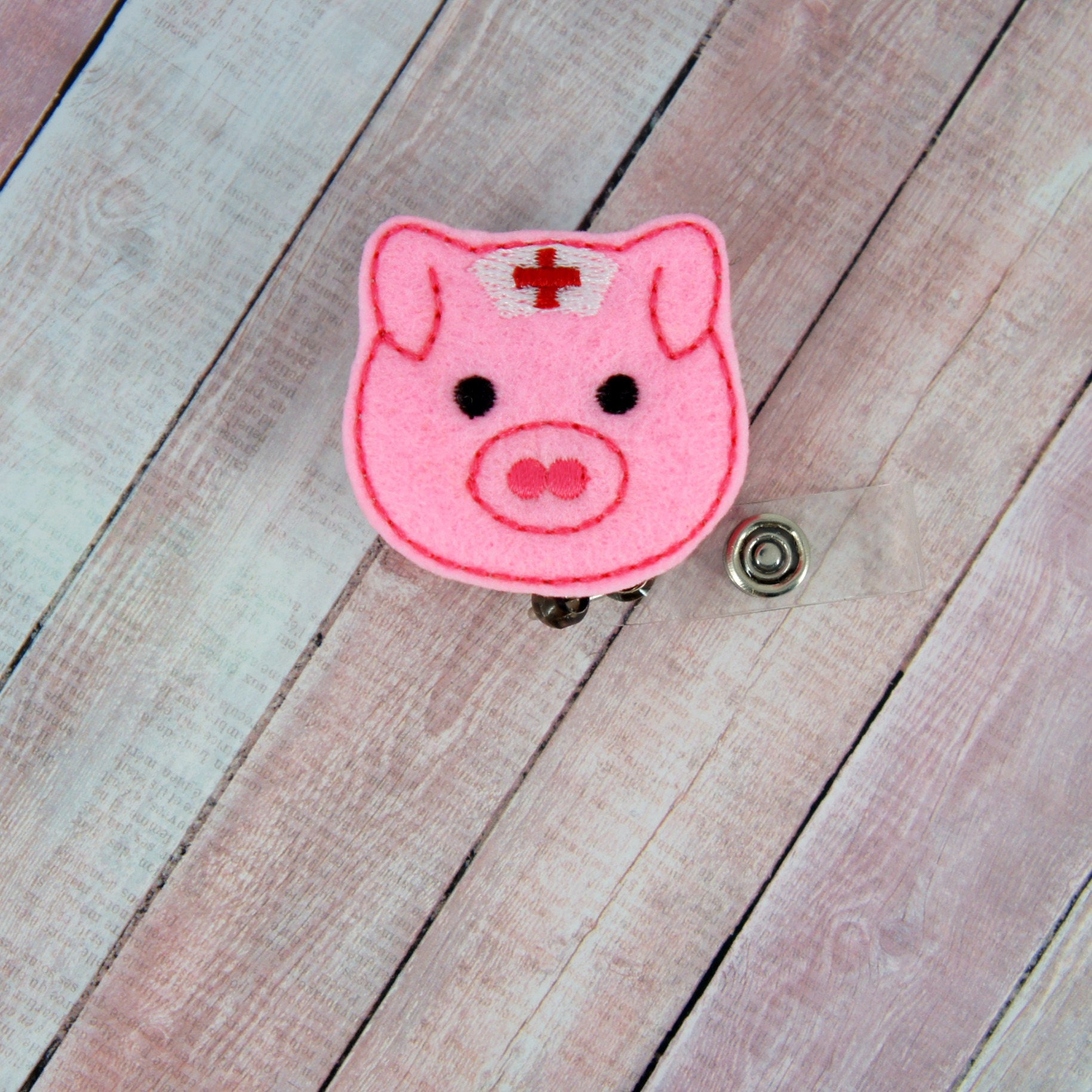 Pig Nurse Badge Reel Pig Vet Tech Veterinarian Gift - Etsy